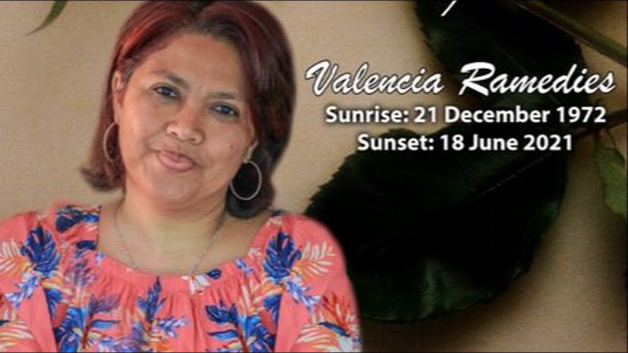 Funeral Service of the late Valencia Bernadine Ramedies - YouTube