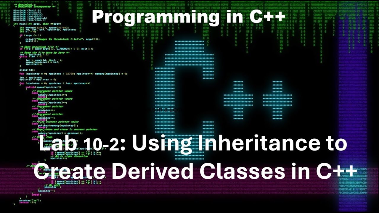Principles of Programming Chapter 10 C++ Lab 10-2 Using Inheritance to Create a Derived Class in ...