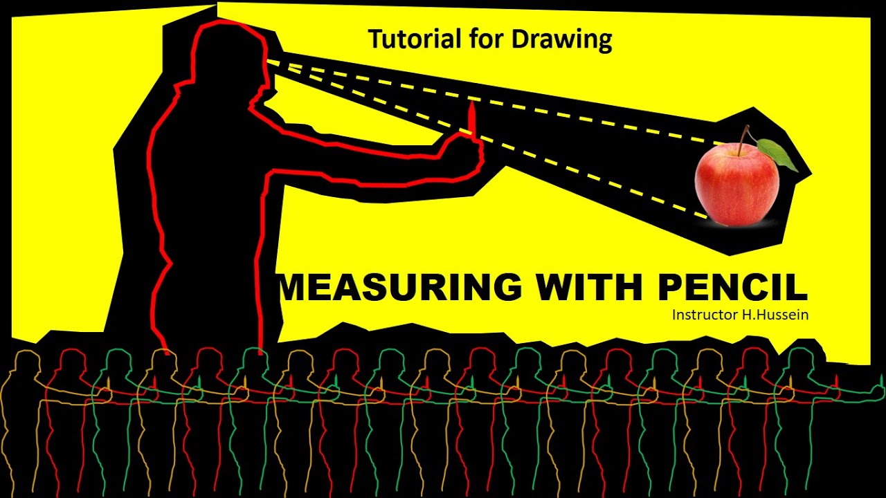 Measuring with thumb and pencil (Easy tutorial) learning the right ...