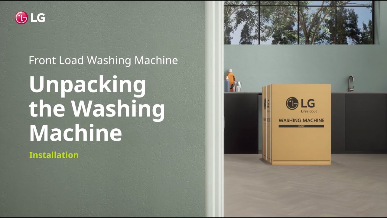 LG Washer : How to Unpack the Washing Machine | LG - YouTube