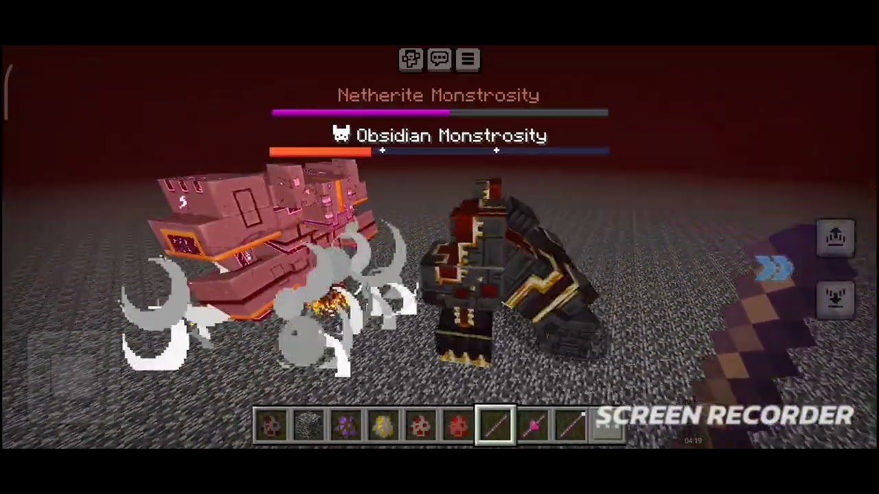 Obsidian Monstrosity vs Netherite Monstrosity [rework] (mcpe/mcbe ...