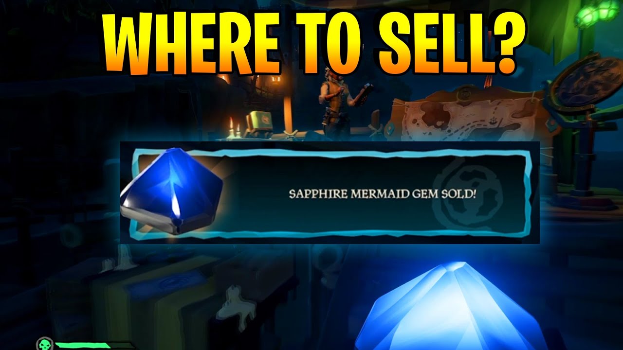 Where to sell Mermaid Gems in Sea of Thieves - YouTube