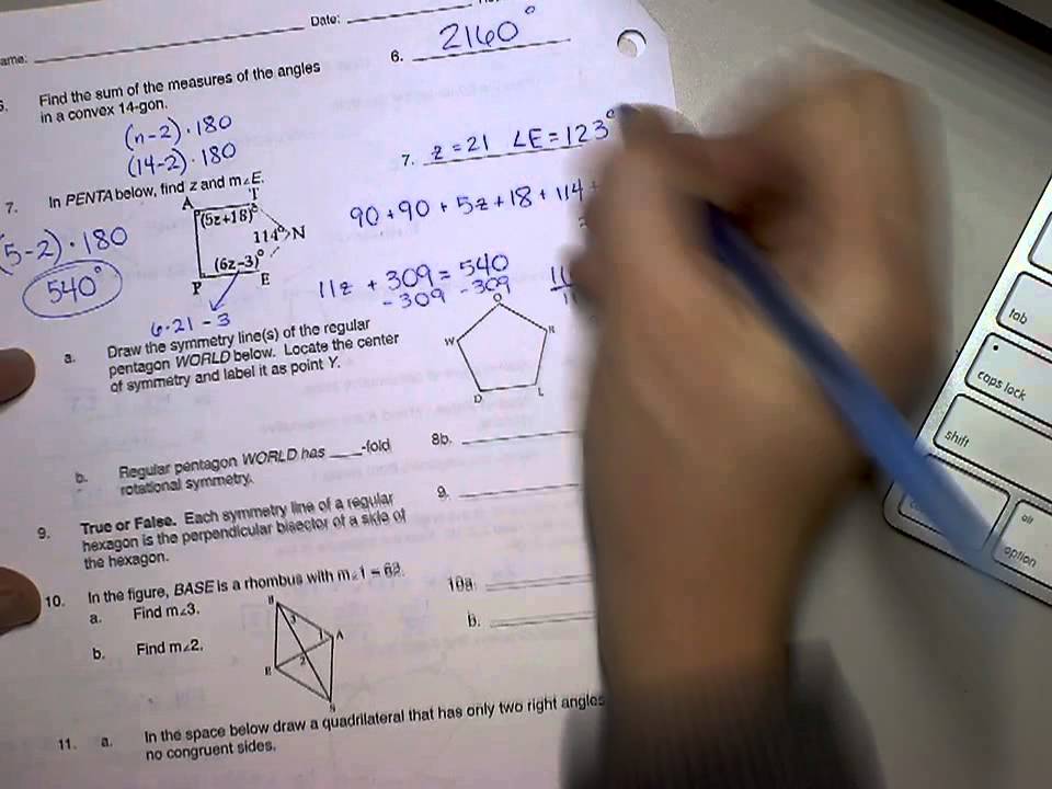 Geometry Unit 4 Exam Review pg 2 - YouTube