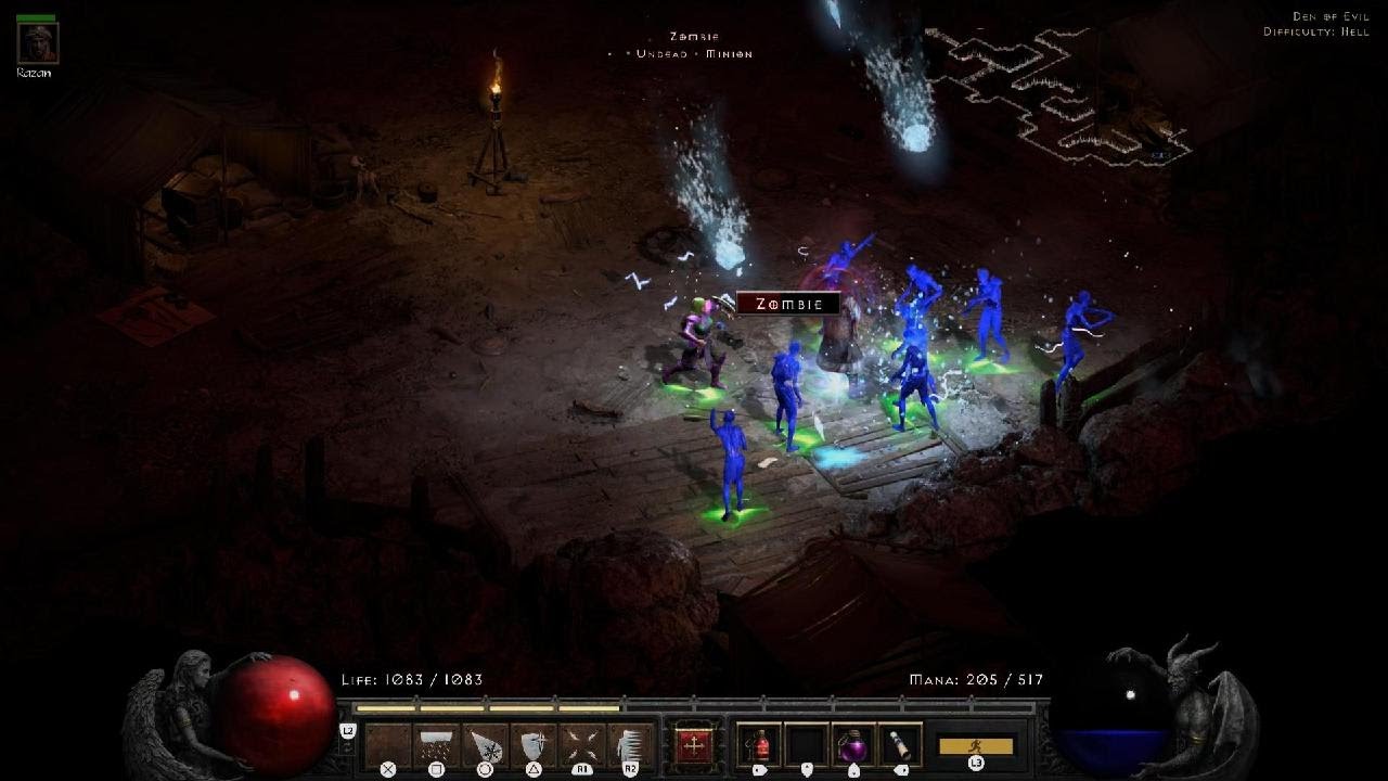 Sur rune drop on playthrough act1 den of evil - YouTube