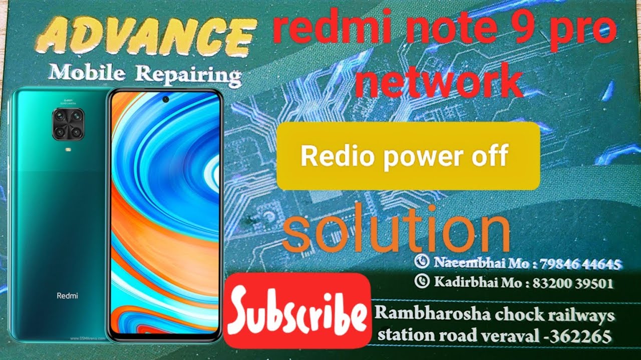redmi note 9 pro|redmi note 9 pro network solutions|redmi note 9 pro Redio off solution - YouTube
