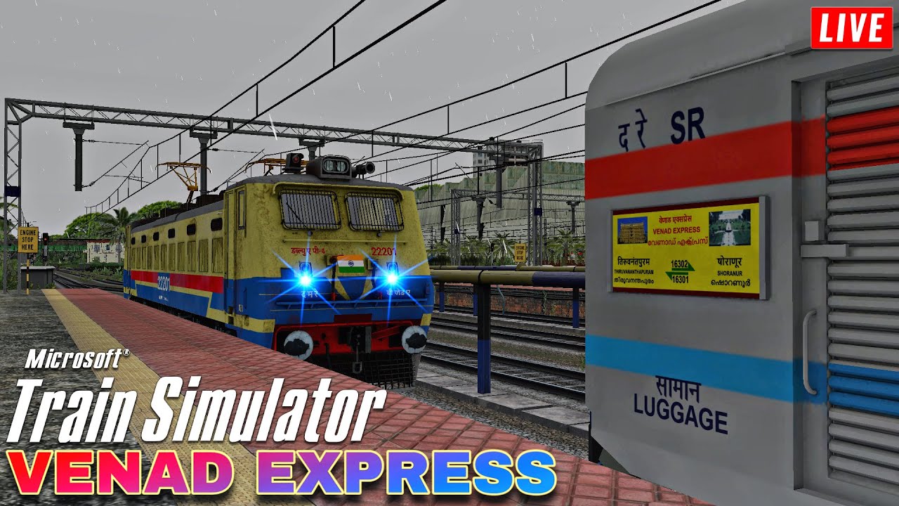 Journey in Monsoon Season • 16302 Venad Express • Indian Train ...