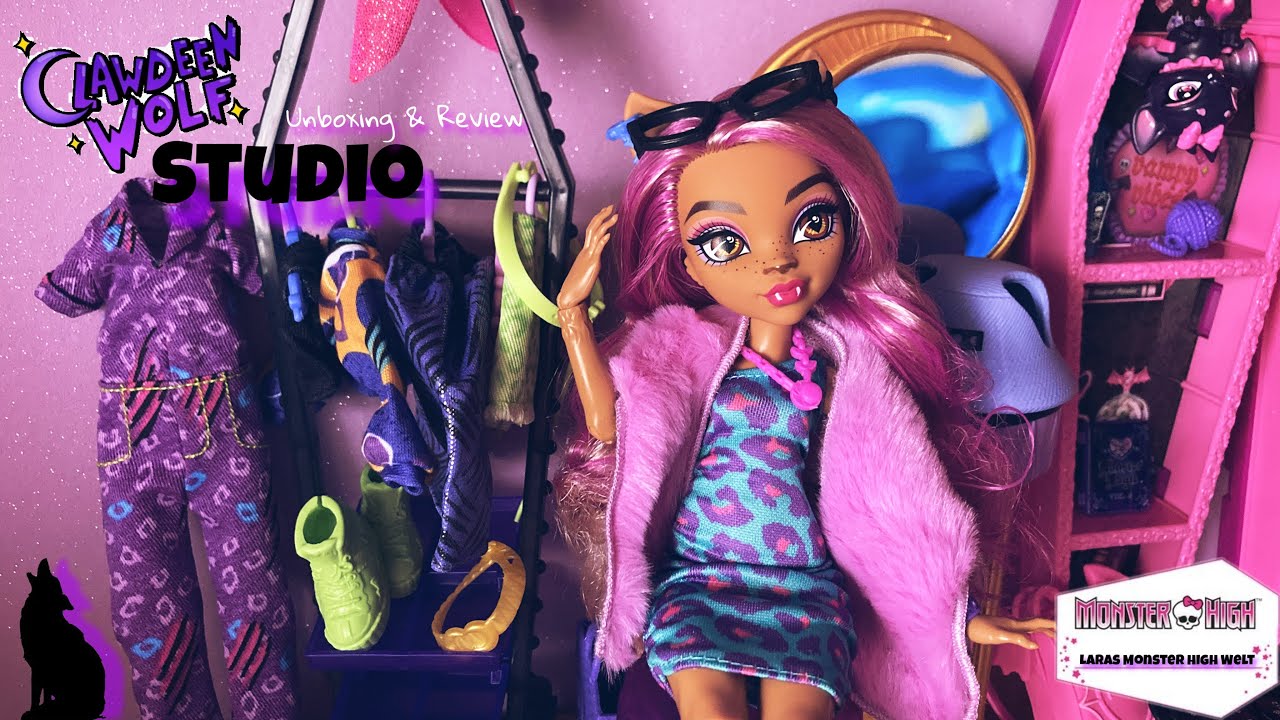 Monster High Clawdeen Wolf Studio Unboxing & Review🐺💜 - YouTube