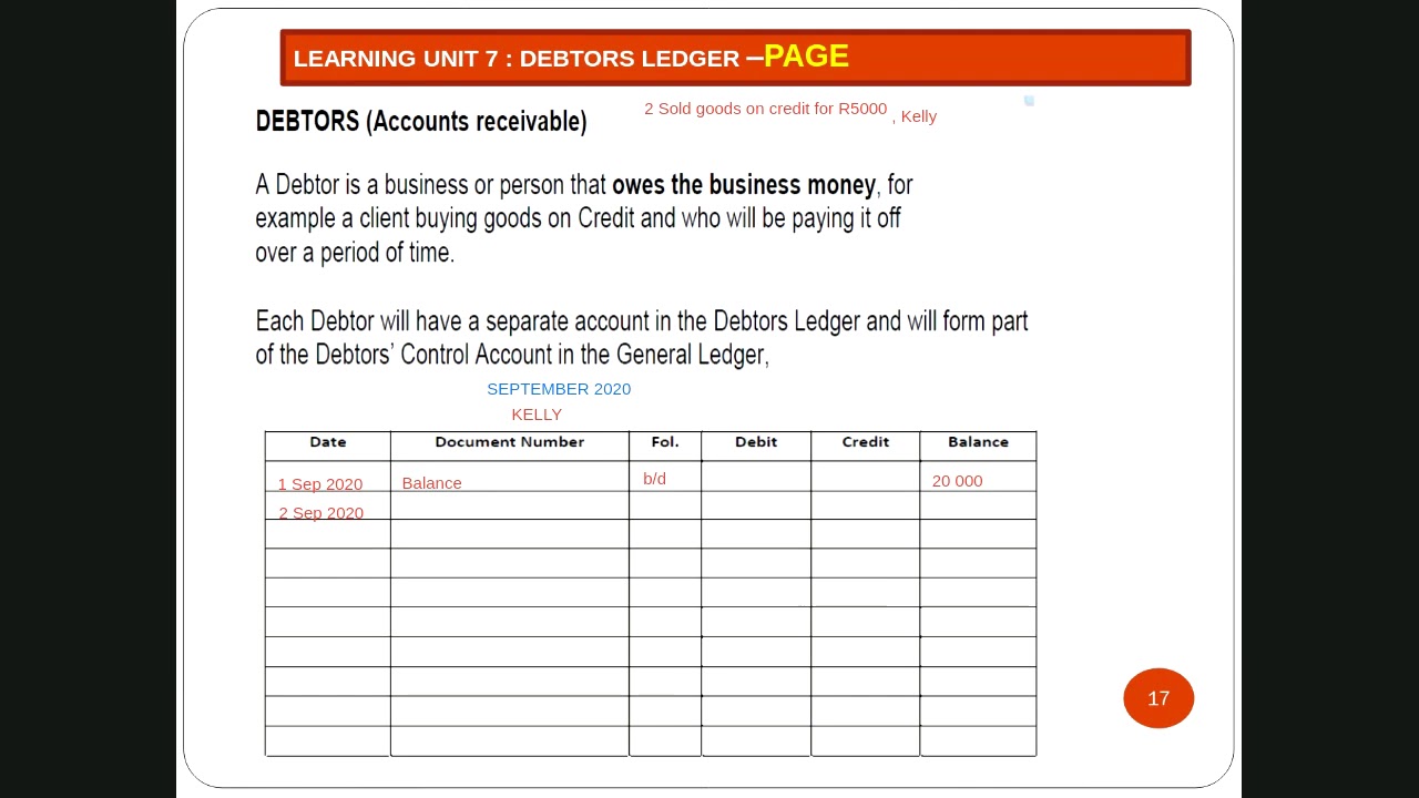 PART 1 DEBTORS LEDGER YouTube PART 1 DEBTORS LEDGER YouTube