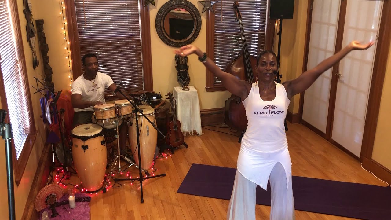 Afro Flow Yoga 4 min 22 sec Relaxation 6 12 20 - YouTube