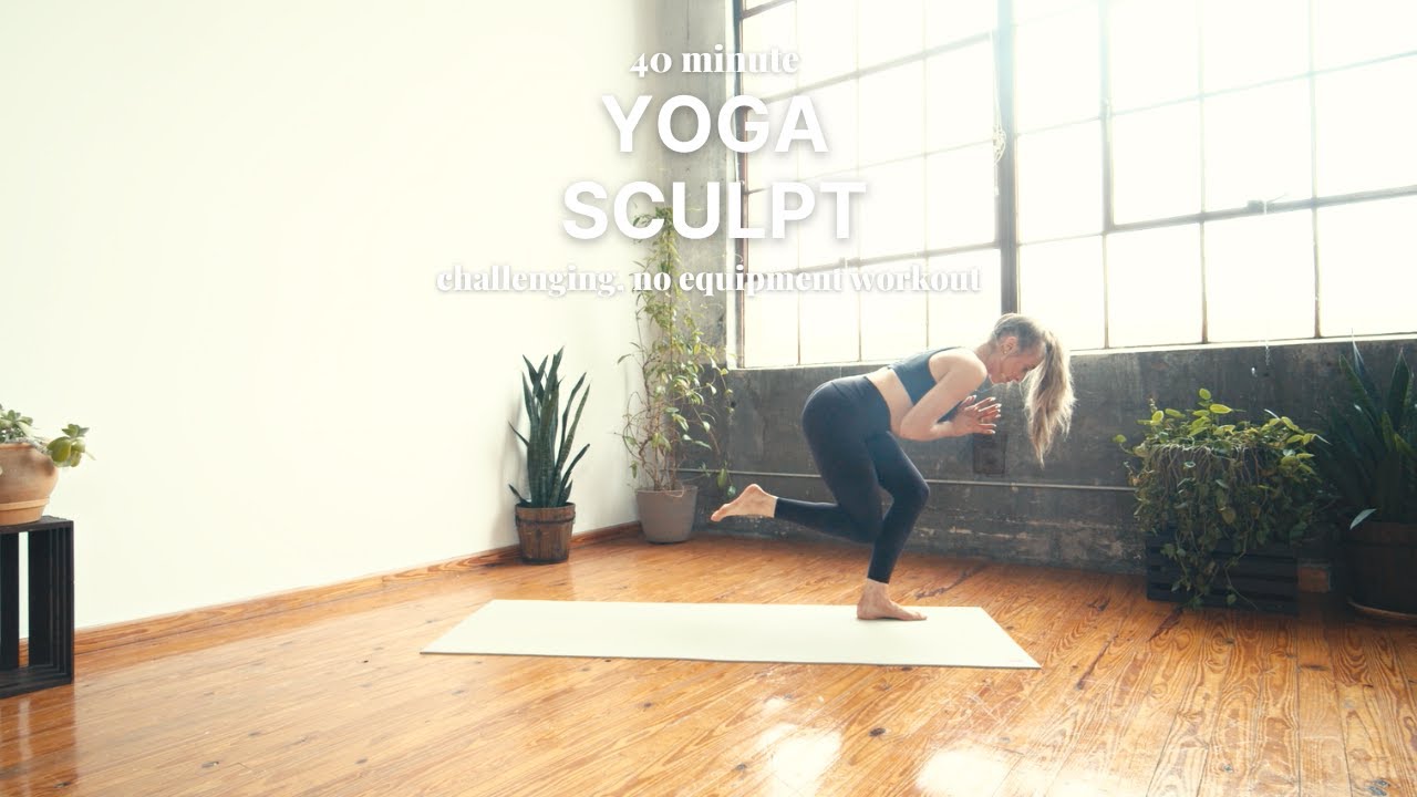 40 Minute Yoga Sculpt | spicy vinyasa workout - YouTube