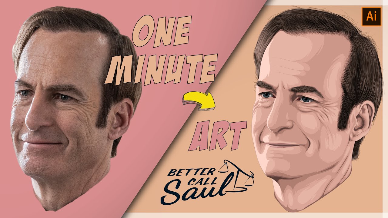 Drawing Saul Goodman | vector portrait | Adobe illustrator | digital ...