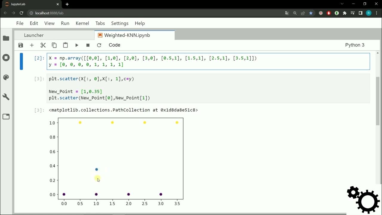 KNN Pondéré (weighted KNN) sur Python (sklearn) - YouTube
