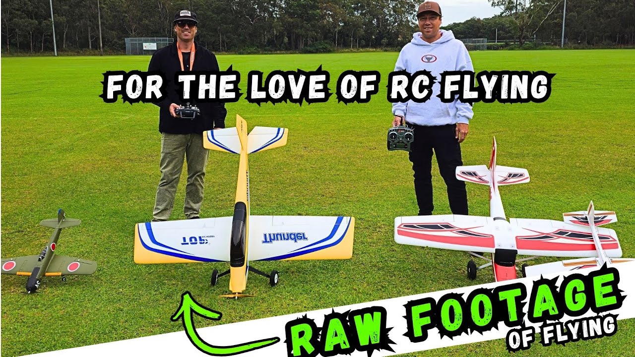 Simple raw fun flying RC planes at local field - YouTube