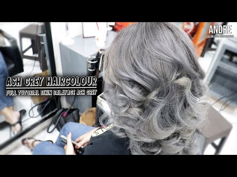 Cara Bikin Balayage Ash Grey Dengan Basic Rambut Yang Belang-Belang