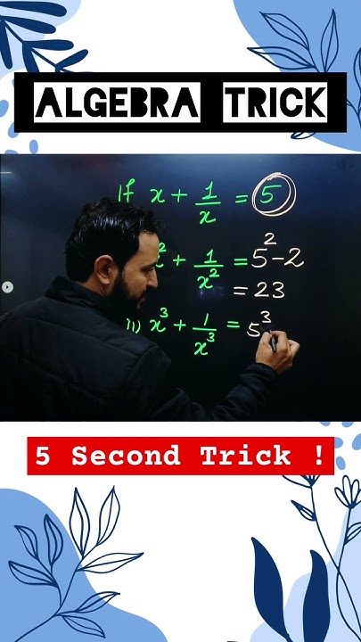 MATHS TRICKS | ALGEBRA TRICKS | MATH SHORTCUT TRICKS |#Shorts #mathsbro ...