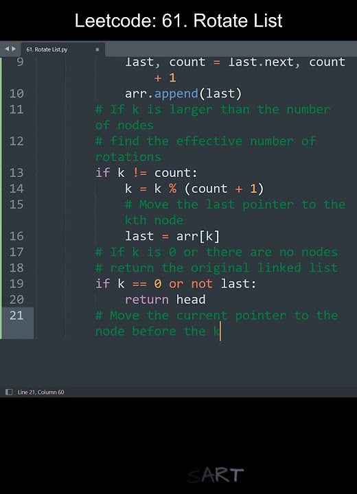 Leetcode 61. Rotate List in Python | Python Leetcode | Python Coding Tutorial | Python Coding ...