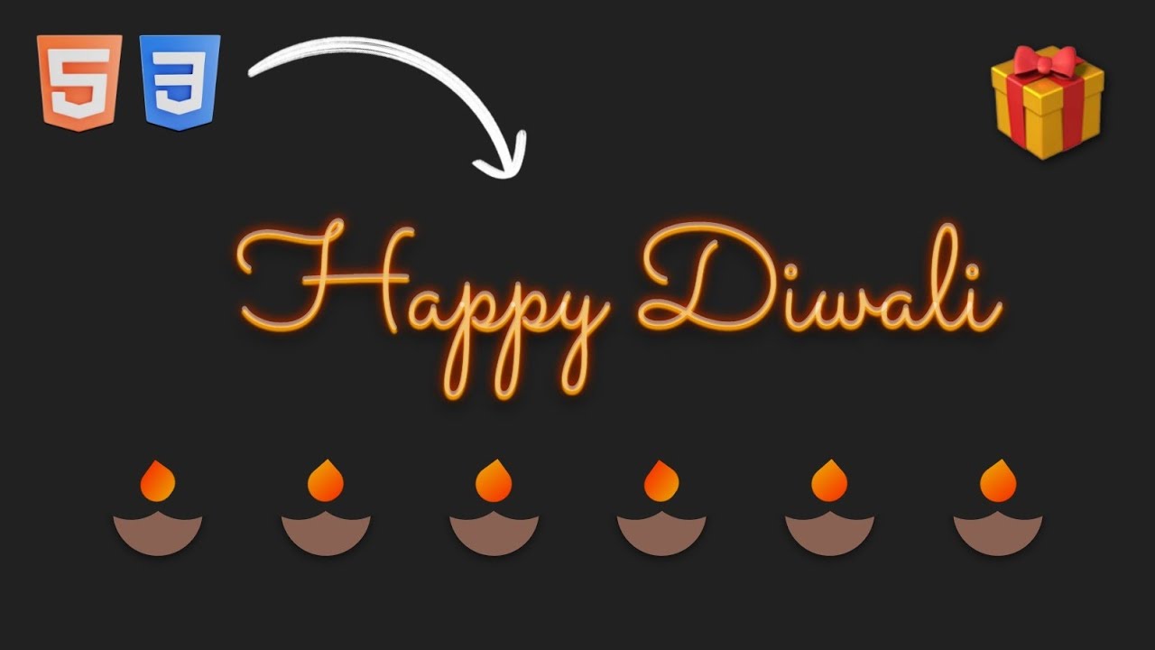 Happy Diwali 馃獢 Wishes Animation Using Html Css Code Aashu Youtube