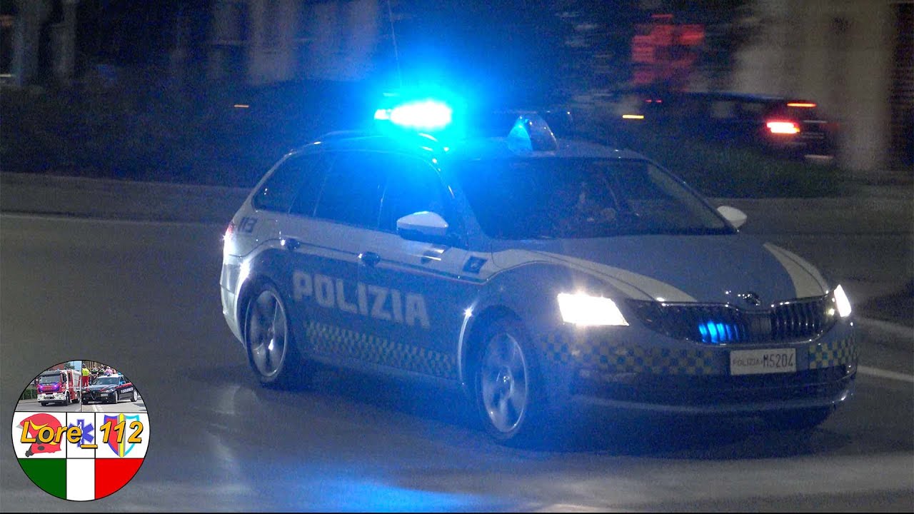 Skoda Octavia Polizia Stradale Brescia in emergenza/Italian Police car ...