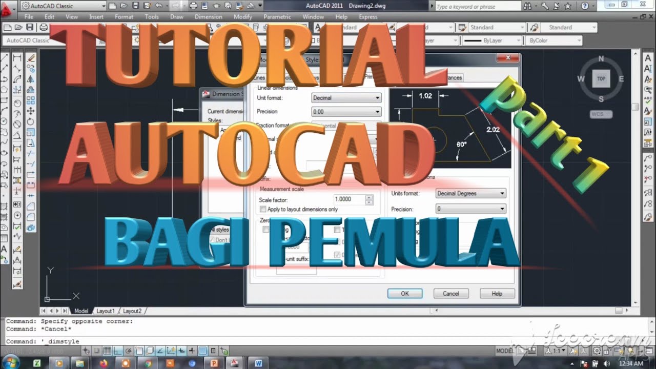 VIDEO TUTORIAL BELAJAR AUTOCAD 2010 bahasa indonesia #untuk pemula ...