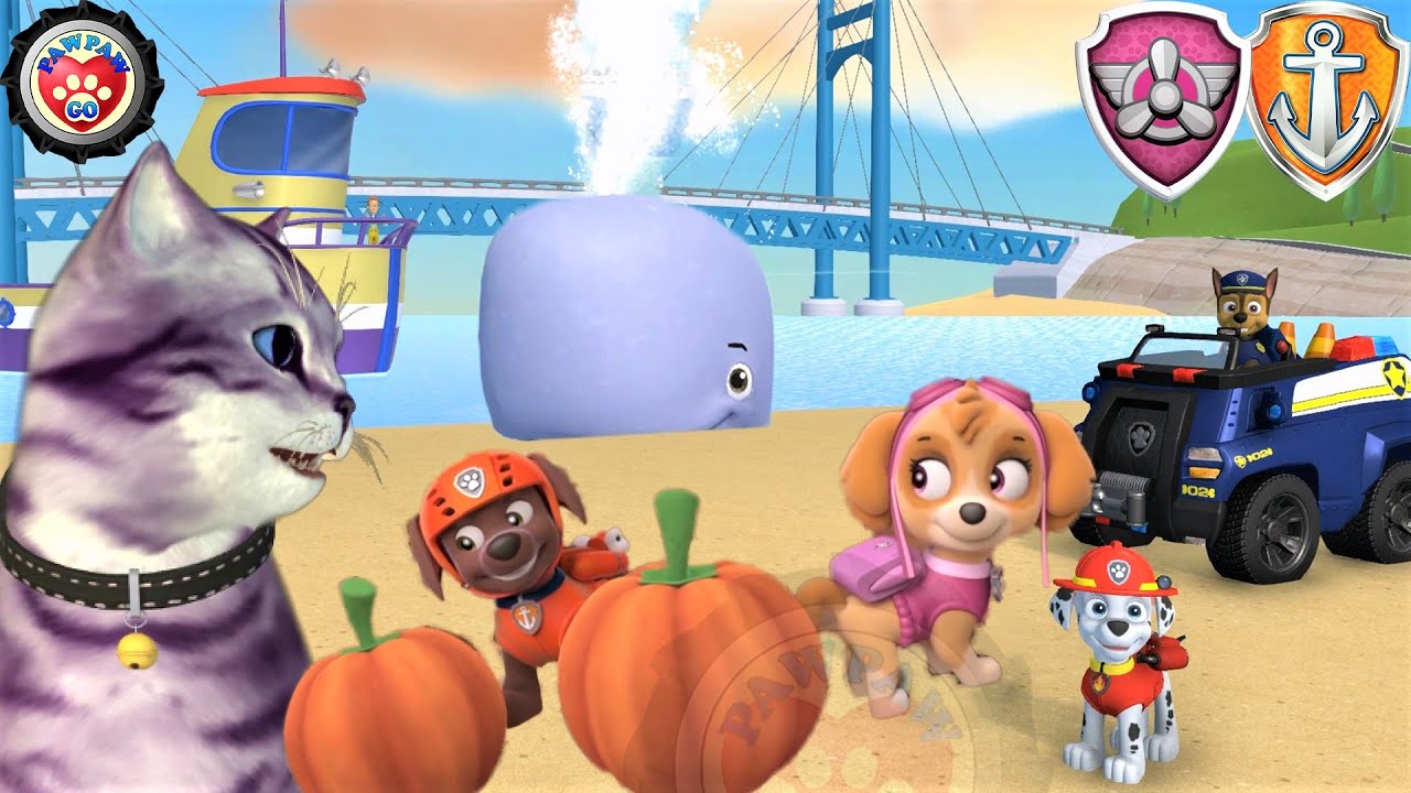 Paw Patrol On A Roll! #5 🐳⛴🚒Pups Save The Cute Whale!! FHD - YouTube