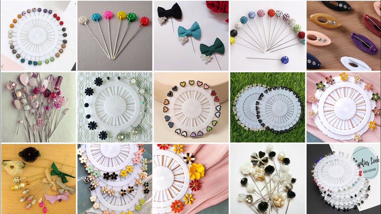 Hijab pin designs ideas/beautiful and amazing designs for girls - YouTube