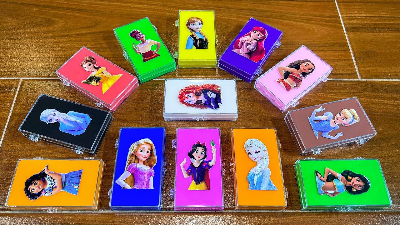 Looking For Disney Princesses With Colorful Slime! Satisfying ASMR ...