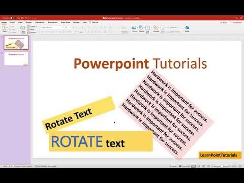 How to Rotate Text and Textbox in Powerpoint using 3D Rotations Effects ...