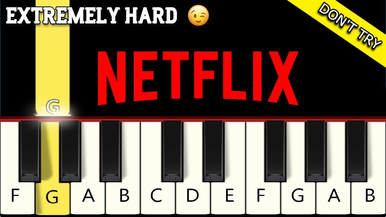 Netflix Movie Intro Fast and Slow Piano Tutorial - Beginner -Extremely ...