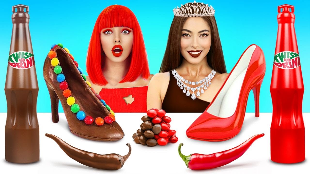 Chocolate VS Real Food Challenge | Chocolate Food Cooking Battle by ...