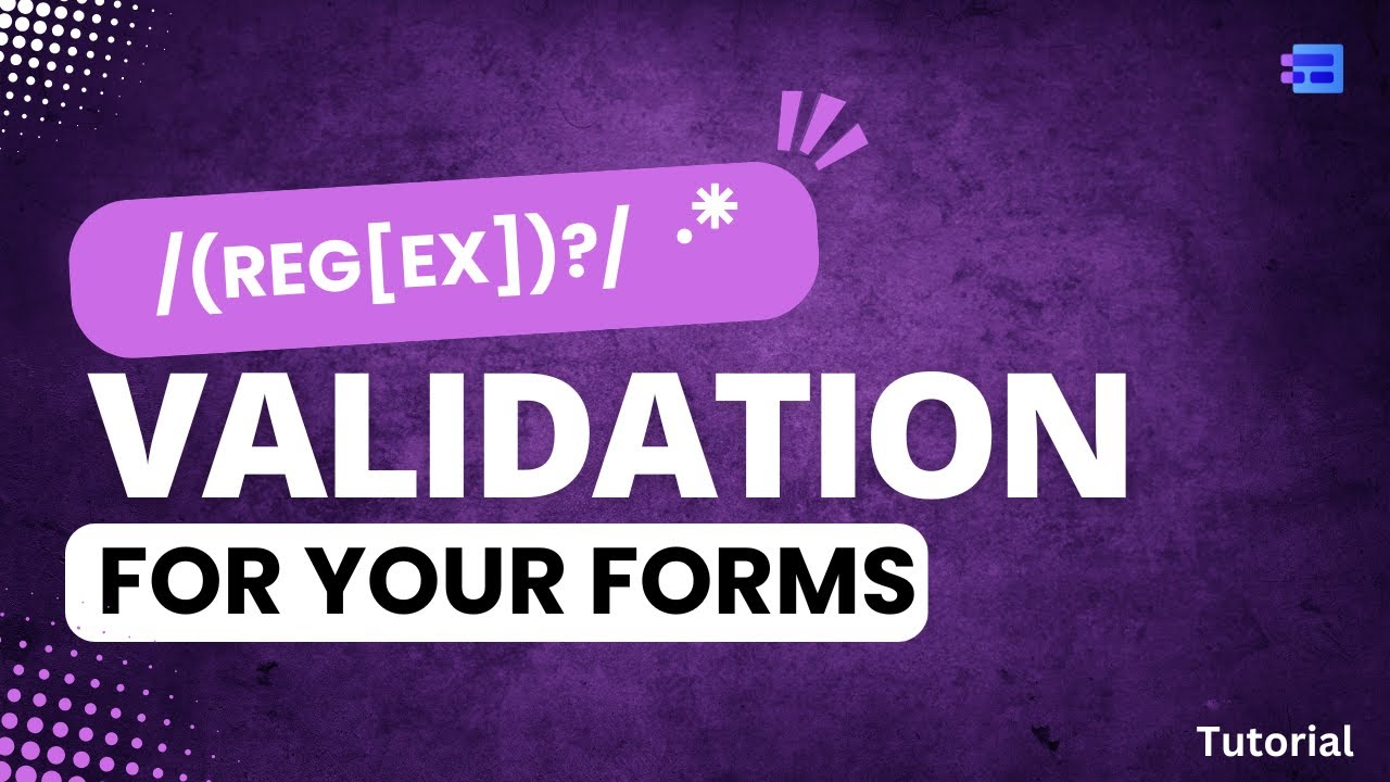 How to Use RegEx Validation in Your Forms with MakeForms [ Tutorial ] - YouTube
