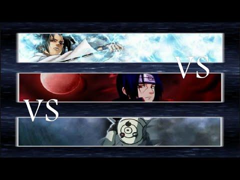 Sasuke (Susanoo) vs Itachi vs Tobi (Obito Uchiha) - Bleach vs Naruto 2. ...