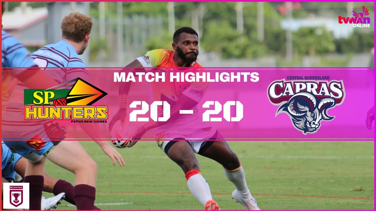 SP PNG Hunters vs Central Queensland Capras | Hostplus Cup | Trial Match | Match Highlights ...