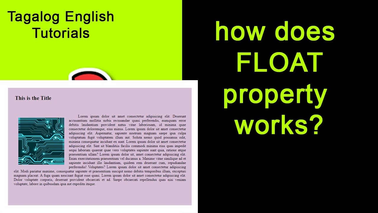 IT-nagalog: How does FLOAT Property works? (Tagalog Voice Over) - YouTube
