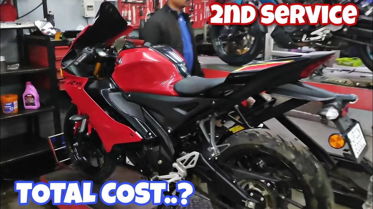 Yamaha R15 V4 2nd Service Cost..? 😰 | After National Trip💯💞 - YouTube