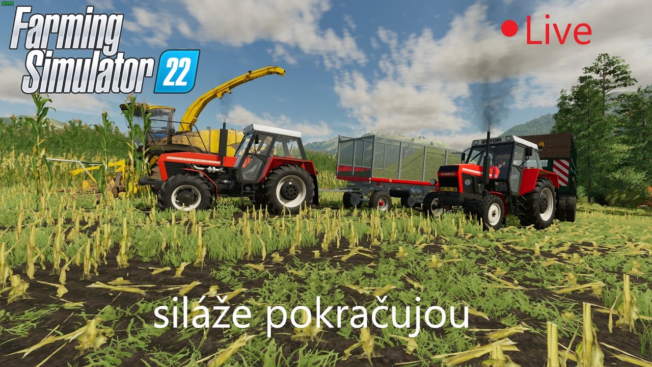 Pokračování v silážích | Farming Simulator 22 československá mapa Live ...