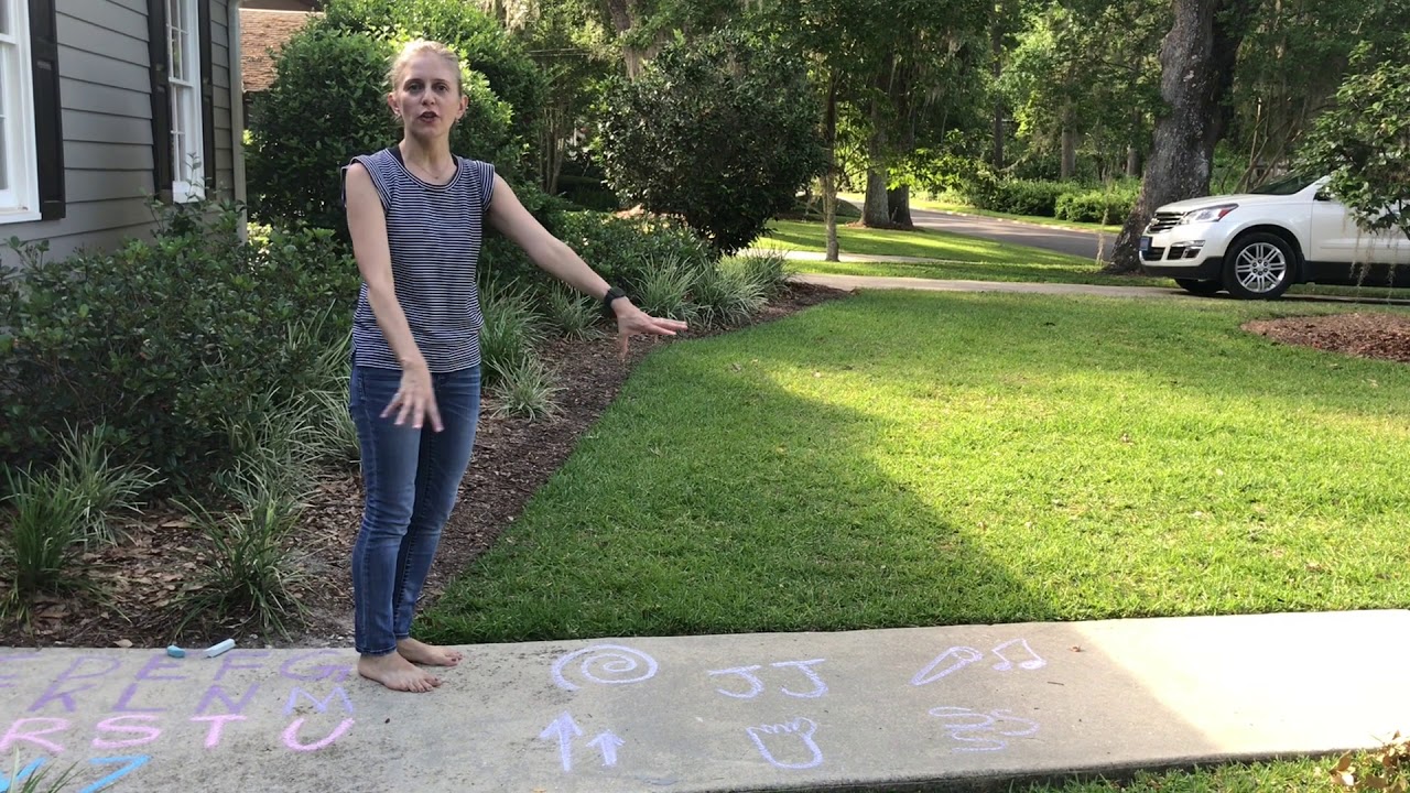 Learning and Moving with Sidewalk Chalk Games! - YouTube