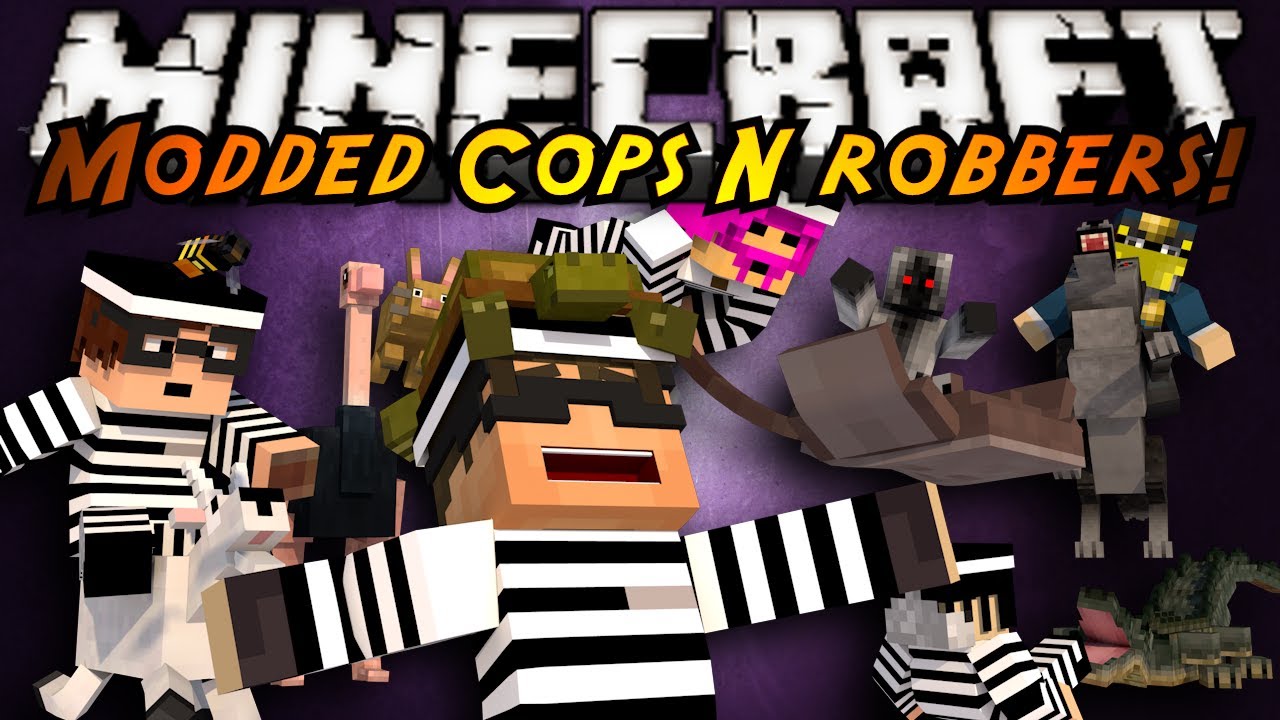 Minecraft Mini-Game : MODDED COPS N ROBBERS! MO CREATURES! - YouTube