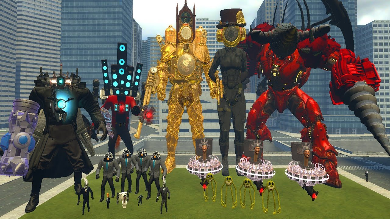 NEW CAMERAMAN TITAN SKIBIDI TOILET. CLOCK GUNS. CLOCK SWRORD.RED DRILL ...