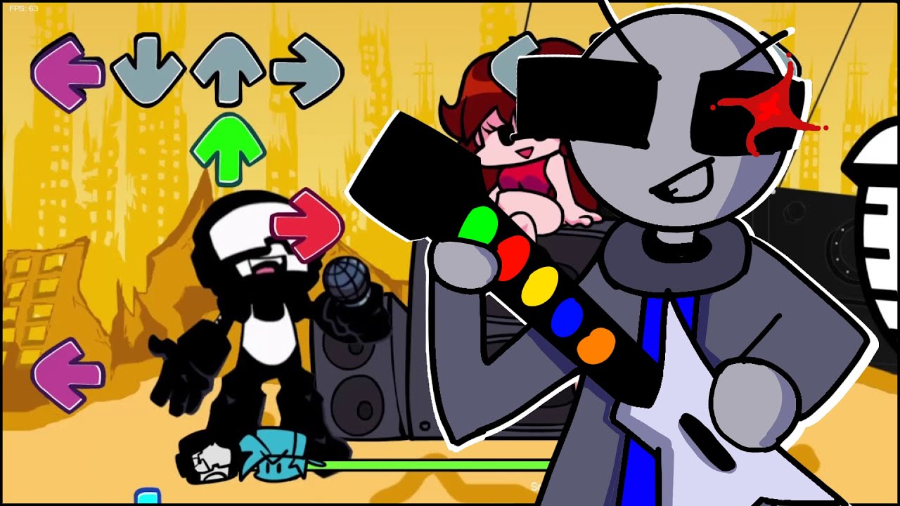 Playing Friday Night Funkin' with a Guitar Hero controller - YouTube