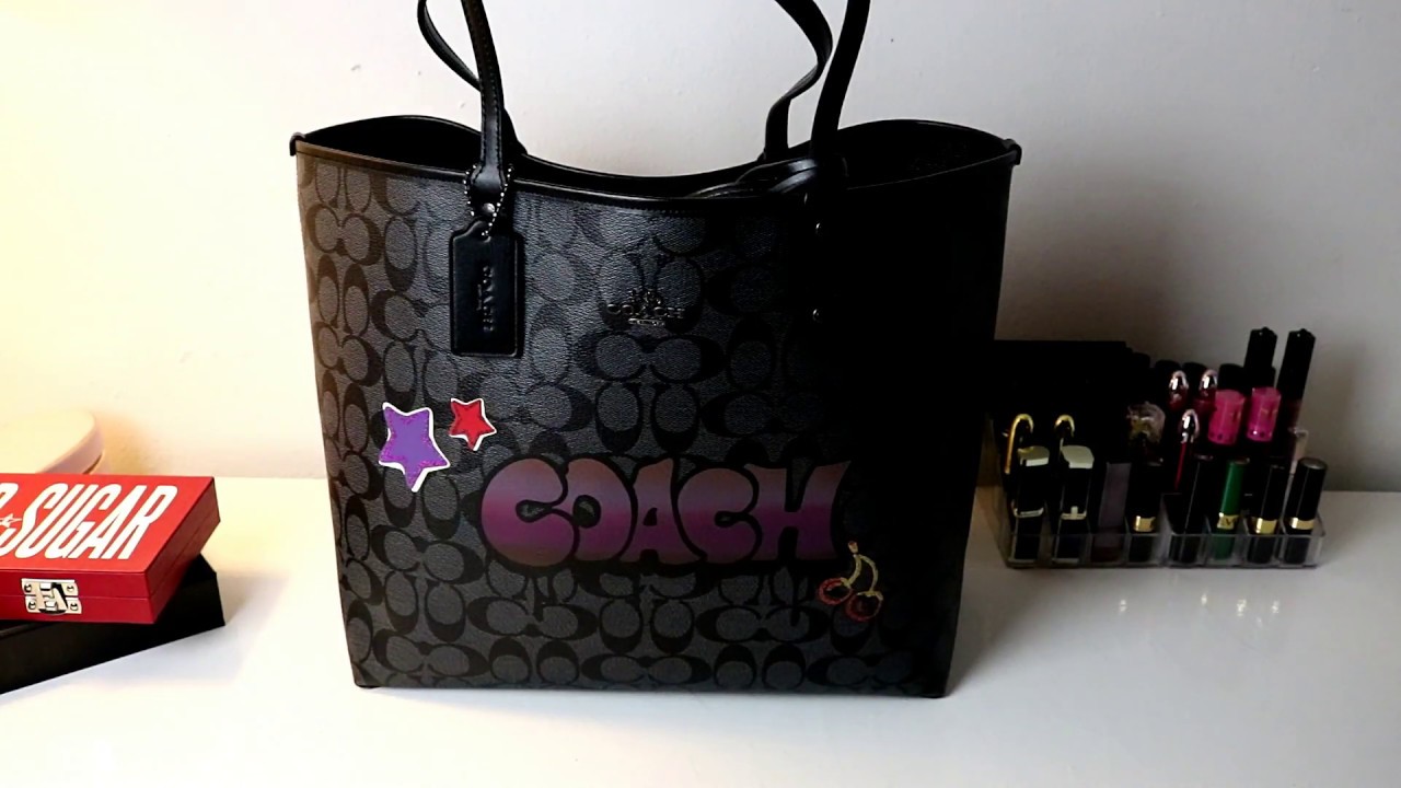 Coach Graffiti Tote & Anthropologie perfume haul - YouTube