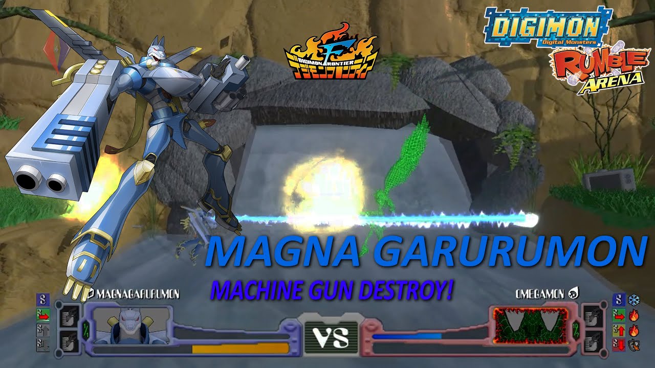 SURVIVAL MAGNA GARURUMON GAMEPLAY | DIGIMON RUMBLE ARENA REMASTERED ...