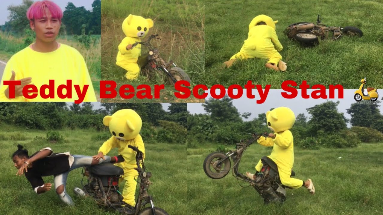 Teddy Bear na Bike Stan kar diya - YouTube