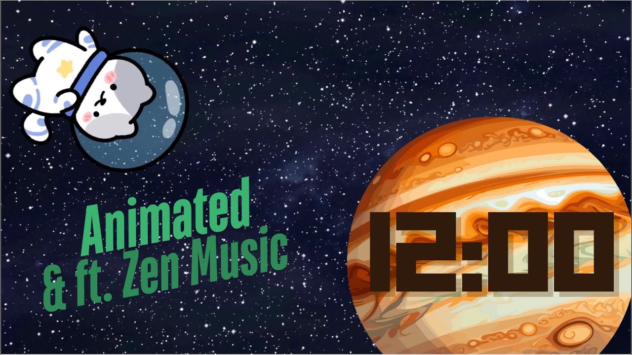 12 Minute Countdown: Space Theme - Zen Peaceful Music - YouTube