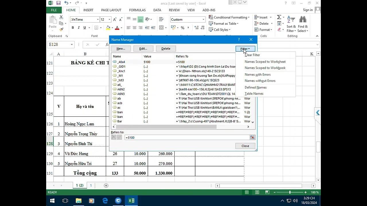 Fixing Name Already Exists Issue excel Copy Sheet - YouTube