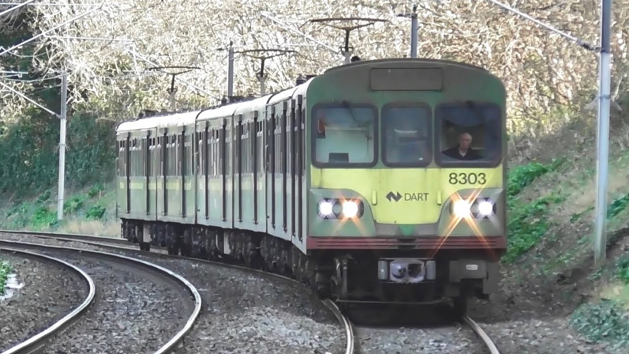 Irish Rail 8300 Class Dart Train 8303 - Raheny Station, Dublin - YouTube