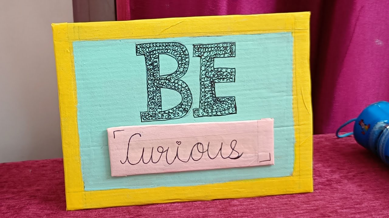 🎀DIY MOTIVATIONAL FRAME (step by step for beginners)|Room decor|Maanya ...