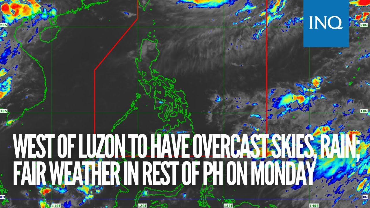 West of Luzon to have overcast skies, rain; fair weather in rest of PH ...
