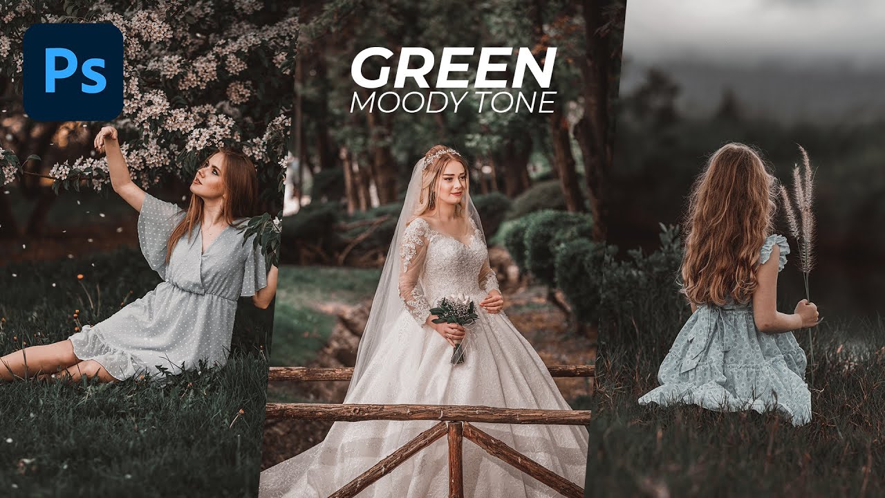 Green Tone Preset Photoshop Tutorial Green Moody Color Grading In