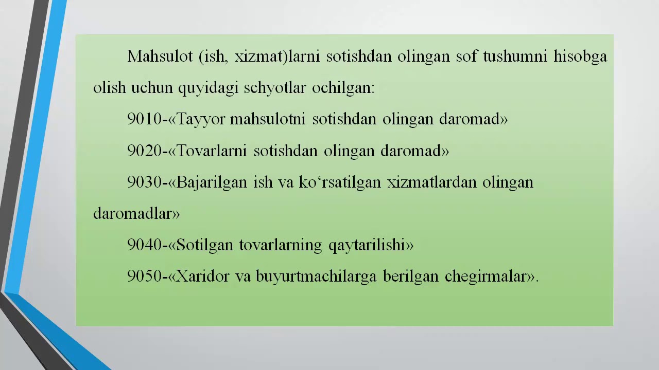 Moliyaviy natijalar hisobi. Moliyaviy hisobot. - YouTube