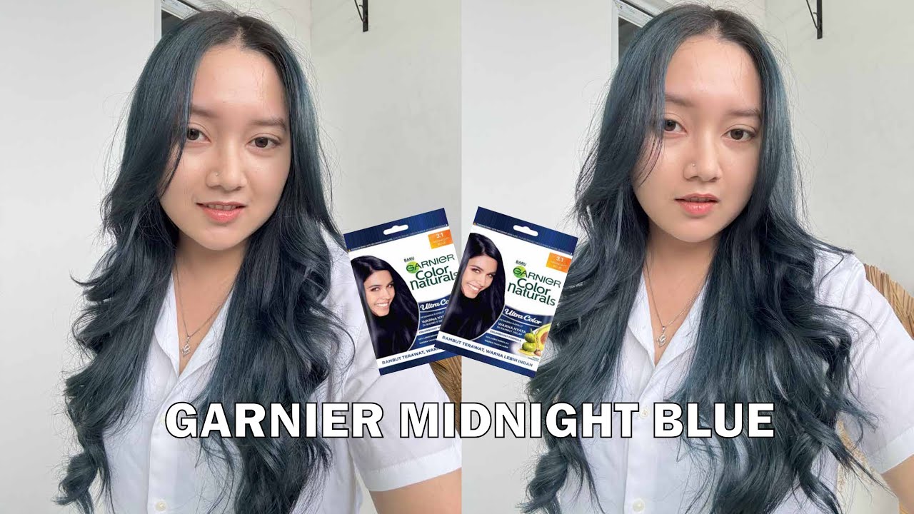 Garnier Midnight Blue | Garnier Hair Color | Permata Chae - YouTube